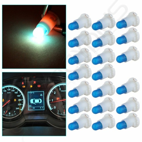 20X Ice Blue T4/T4.2 Neo Wedge Halogen Bulbs 12V Dash HVAC Climate ...