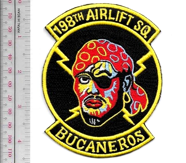 US Air Force USAF 198th Airlift Squadron Bucaneros Puerto Rico Patch ...