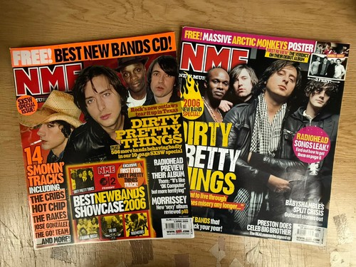 Lot of 2 NME Magazines with Dirty Pretty Things Carl Barat Libertines ...