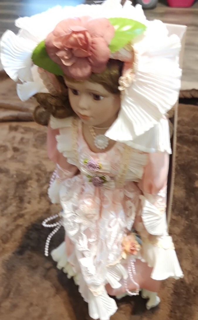 The Classique Collection Porcelain Jess Doll 16in Comes With Stand | eBay