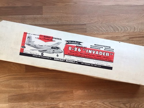 Berkeley Models B-26 Invader Scale Control Line or R/C Balsa Model ...
