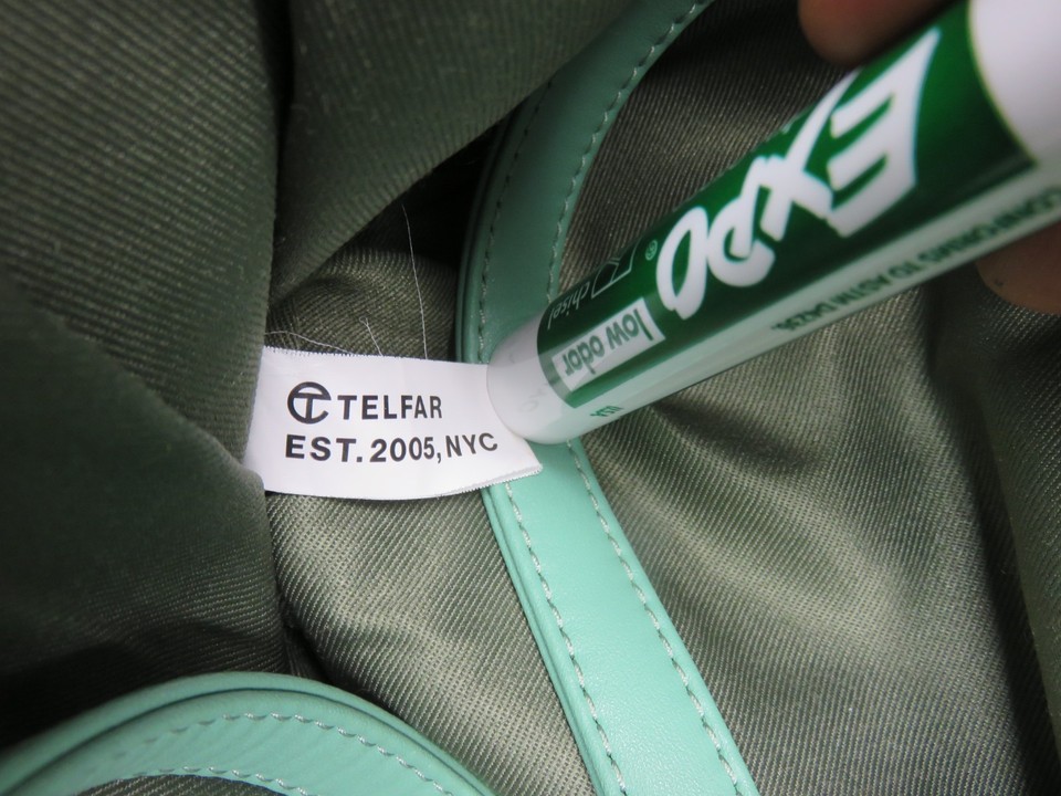 Telfar Medium Shopping Bag Mint Green Tote Vegan Leather Logo Embossed ...