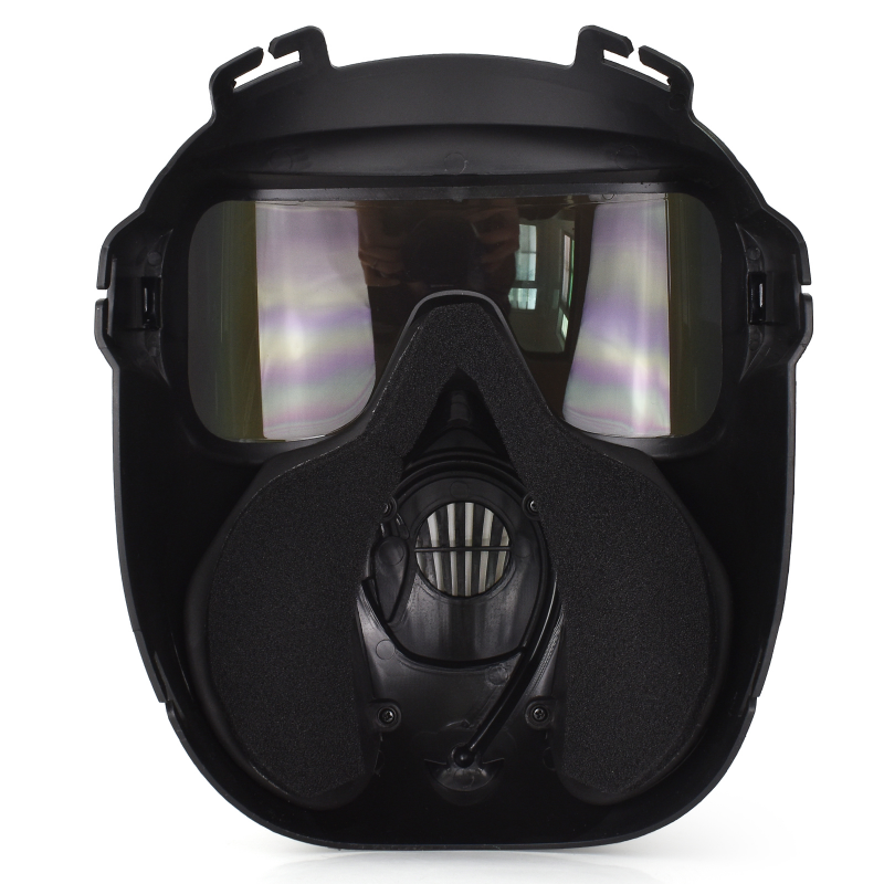 M50 Double Fan Gas Mask Hunting CS Tactical Military Protective Full ...