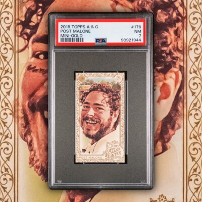 Post Malone | Gold Border Mini | 2019 Topps Allen & Ginter | #176 | PSA ...