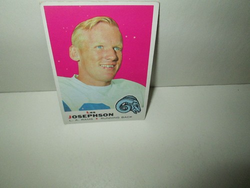 LES JOSEPHSON 1969 TOPPS FOOTBALL CARD #216 Vintage LOS ANGELES RAMS RB ...
