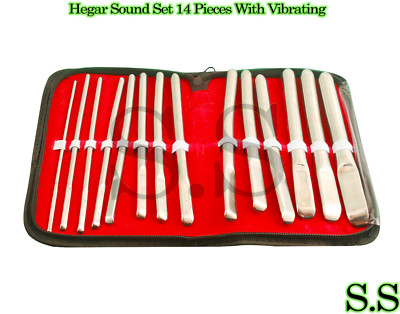 FLAT ENDED SOUNDS 14 PIECE KIT / ROD DILATOR | eBay