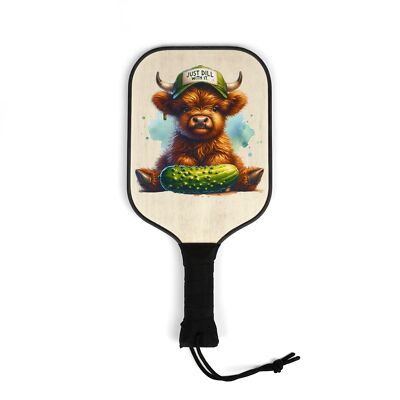 Highland Cow Pickleball Paddle Set - Just Dill With It, Fun Sports Game ...