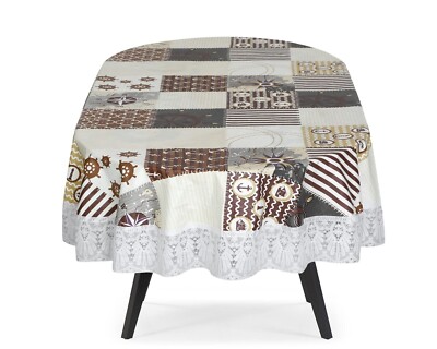 Oval Shaped WxL 54x78 Inch 4 Seater Table Cover Waterproof PVC Compass ...