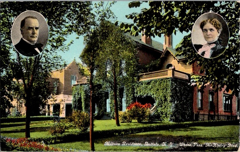 Postcard John G Milburn with Wife & Milburn Residence Buffalo NY New ...