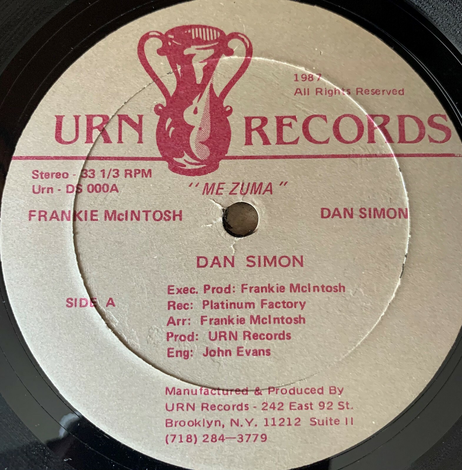 DAN SIMON-ERROL ROSE-URN RECORD-ME ZUMA-VINCI FESTIVITY-1987 SOCA MUSIC ...