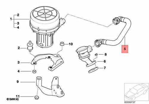Genuine BMW E46 Cabrio Compact Coupe Pressure Hose Assembly OEM ...