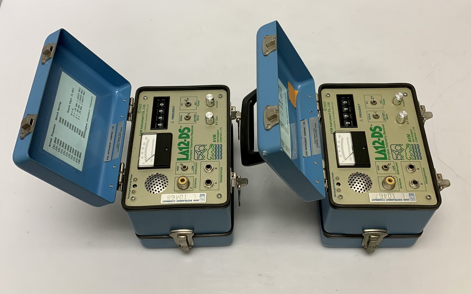 Lot of 2 AVM Instrument LA12-DS Portable Telemetry Receivers | eBay