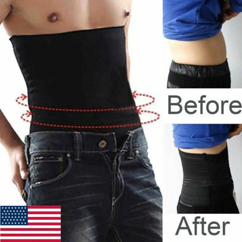 Men Fat Burning Thermo Tummy Tuck Belt Body Shaper Girdle Slimming ...