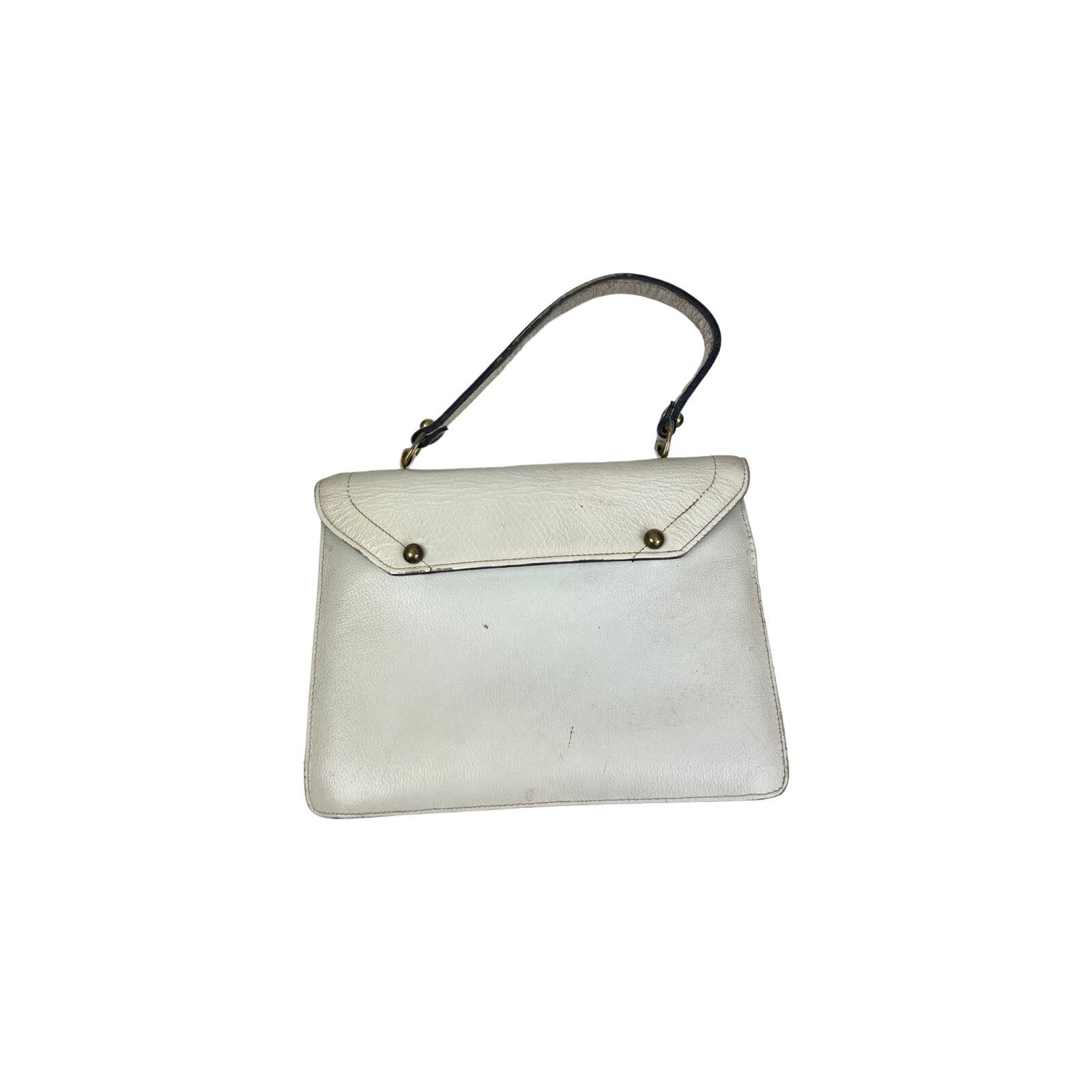 Vintage 1960’s Ronay Small White Leather Handbag Purse - Gem