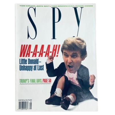 Spy Magazine August 1990 Donald Trump, Tom Cruise, Tina Brown No Label ...
