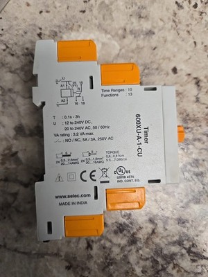 NEW SELEC 600XU-A-1-CU DIN RAIL TIMER 12-24V DC 20/240V AC | eBay