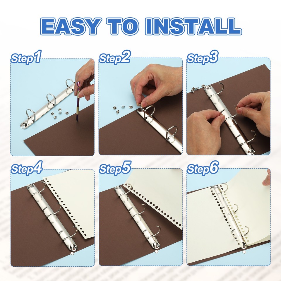 A5 3 Hole Ring Binder Mechanisms, 2 Set 0.79" D Ring Binder Planner ...