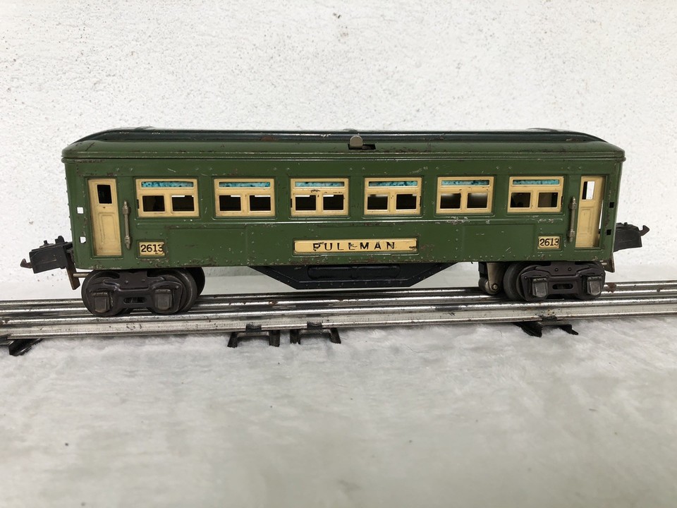 LIONEL TRAINS PREWAR RARE LIGHTED PULLMAN PASSENGER CAR #2613 VERY GOOD ...