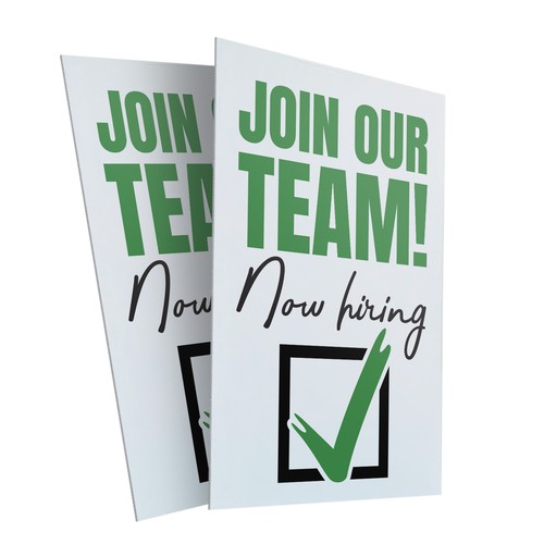 Join Our Team Now Hiring Heavy Duty A-Frame Sidewalk Sign Recruitment ...