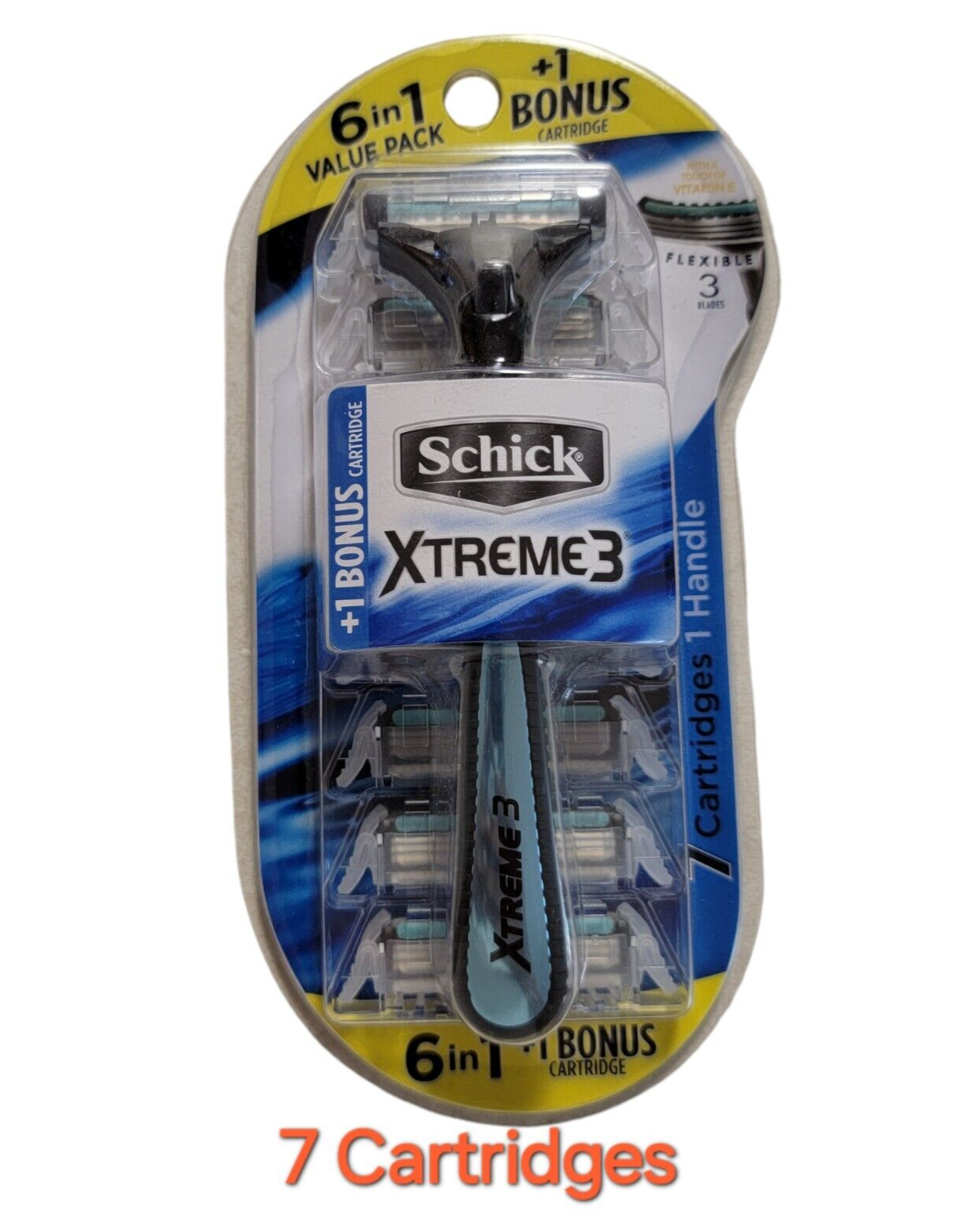 Schick Xtreme3 Mens Cartridge Razor Value Pack 1 Handle 7 Cartridges | eBay