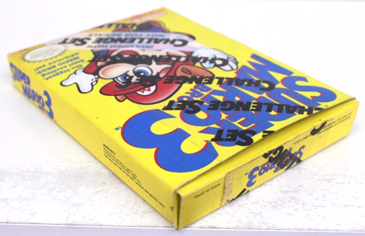Super Mario Bros 3 SMB3 Challenge Set NES Nintendo CIB Complete in Box ...