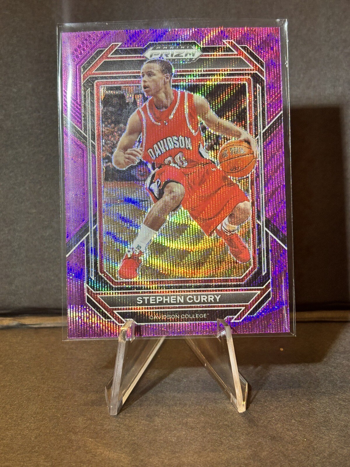 2023 Prizm Draft Picks Steph Stephen Curry Purple Wave #53 Davidson ...
