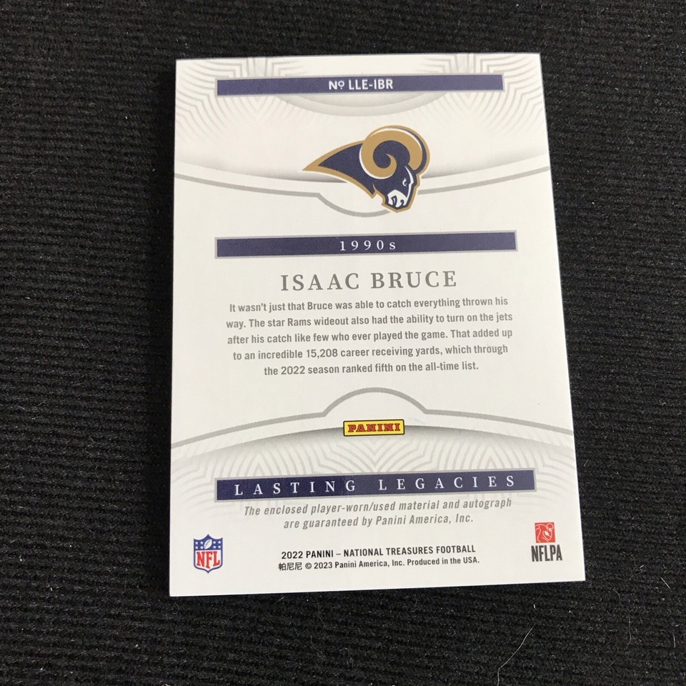 2022 National Treasures Isaac Bruce Jersey Autograph Auto 67/99 Rams | eBay