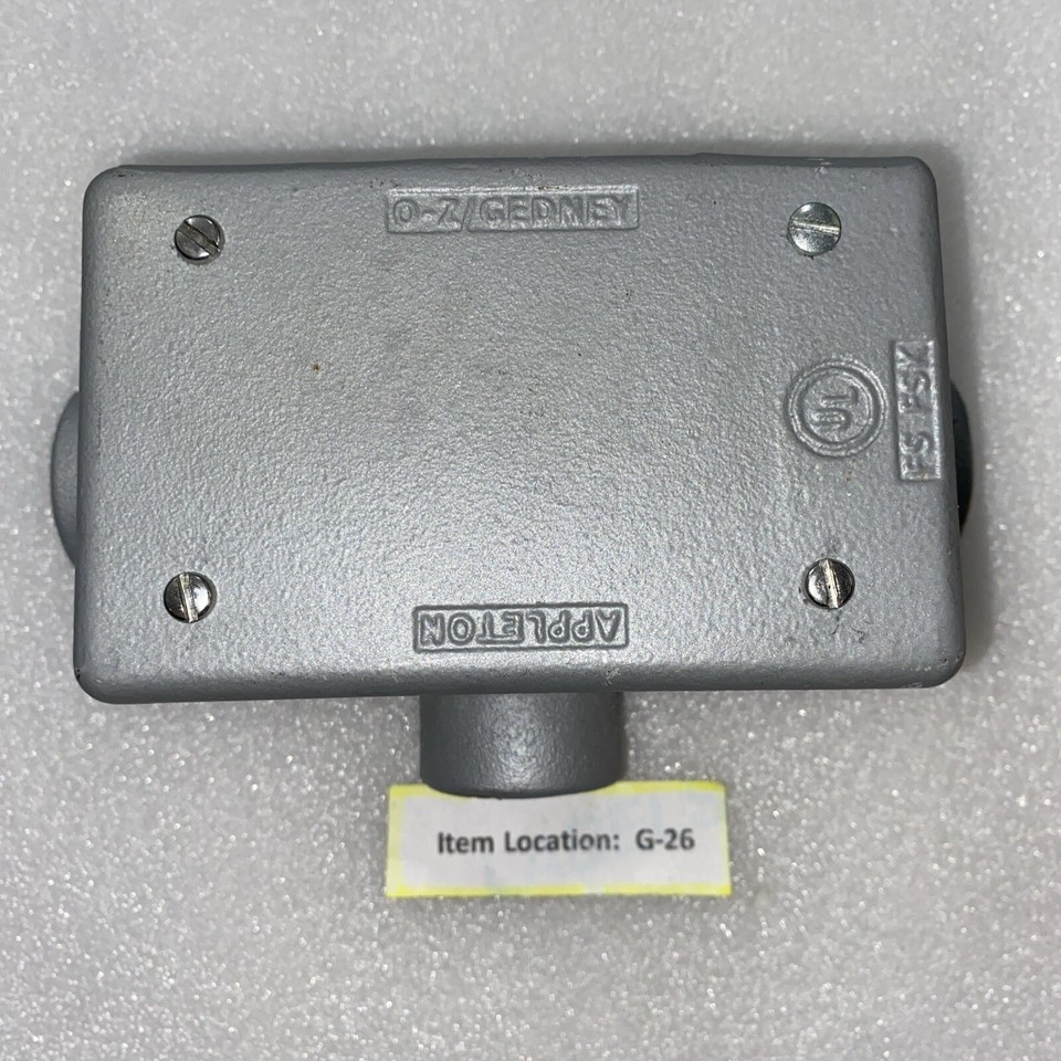 APPLETON 3/4" UNILET Type FDCT Conduit Body WITH COVER & Rubber Gasket ...