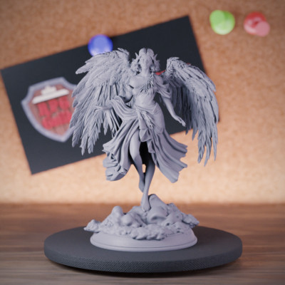 Celestial Angel Goddess Miniature Valkyrie Dungeons and Dragons Mini ...