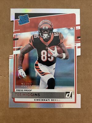 2020 TEE HIGGINS PANINI DONRUSS DIE CUT ROOKIE RC PRESS PROOF DIE CUT ...