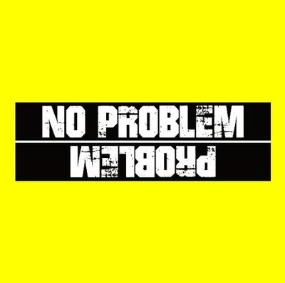 Funny "NO PROBLEM / PROBLEM" off-road decal BUMPER STICKER Jeep 4X4 ...