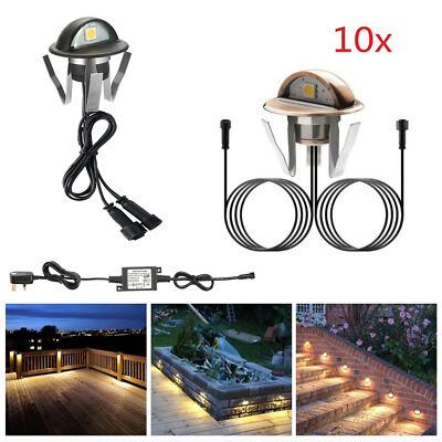 1-30X 35mm Half Moon LED Decking Plinth Step Lights Garden Deck Kitchen ...