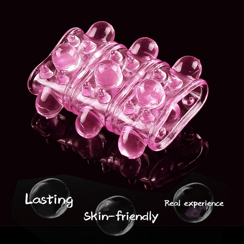 Stretchy Tickler Penis Sleeve Cock Ring Male Girth Enhancer Sex-toys ...