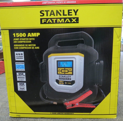 STANLEY FATMAX J15CF 1500 AMP JUMP STARTER WITH AIR COMPRESSOR NEW | eBay