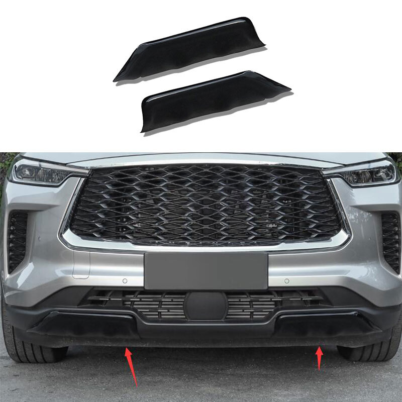 For Infiniti QX60 2022-2024 Black Titanium Front Bumpers Lip Side Skirt ...