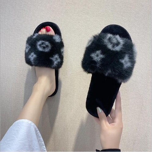 Damen Flauschige Slipper Latschen Hausschuhe Flache Bequeme Pantoffeln ...