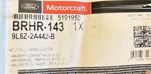 Brake Hydraulic Hose Rear Left Motorcraft BRHR-143, 9L8Z-2A442-B | eBay