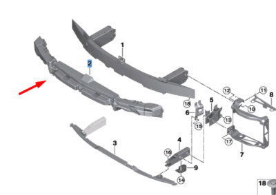 BMW M4 G82 Front Bumper Foam Impact Absorber 8072756 51118072756 NEW ...