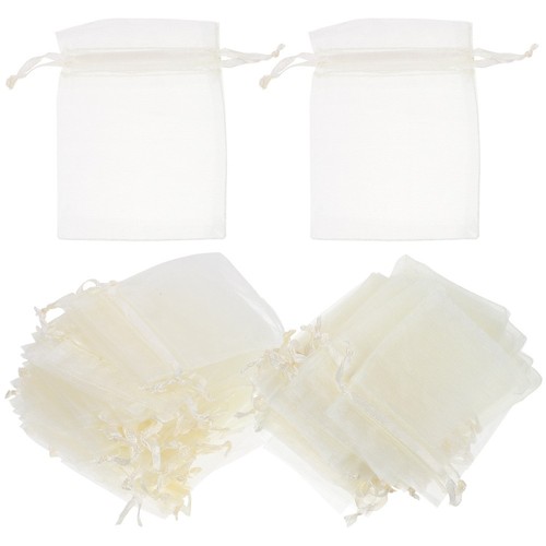 100 Pcs Small Jewelry Bags Mini Drawstring Wedding Favor Organza | eBay UK