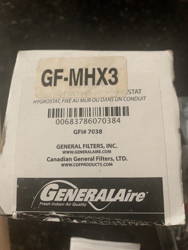 General Aire Manual Control Wall or Duct Mount Humidistat MHX3 ...