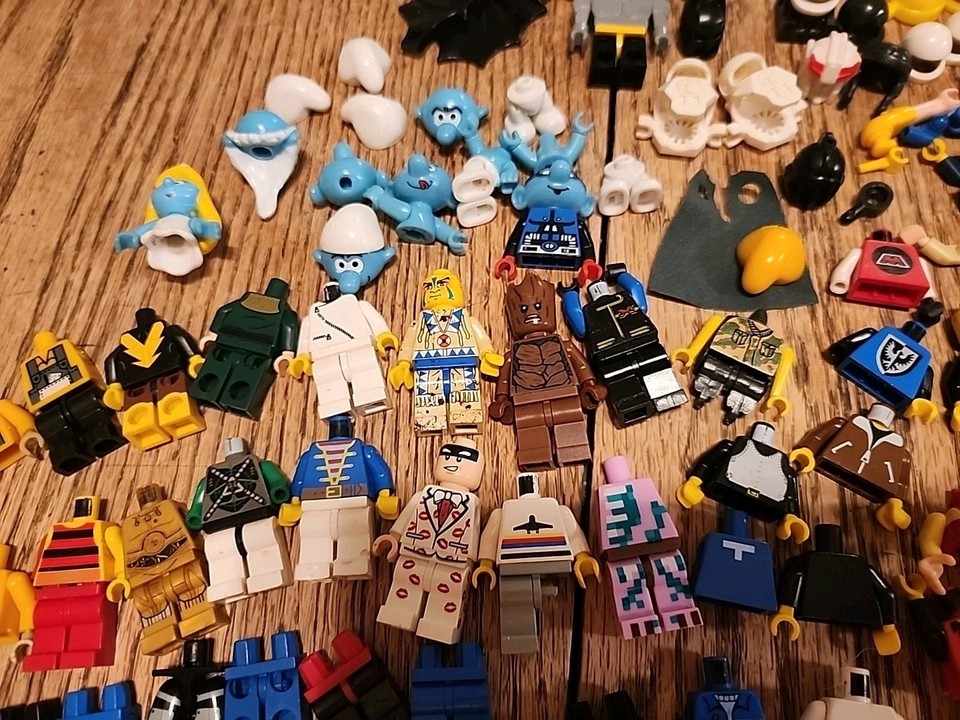 BIG LEGO Mini figure Lot Characters-Heads-Bodies-Accessories-Batman ...