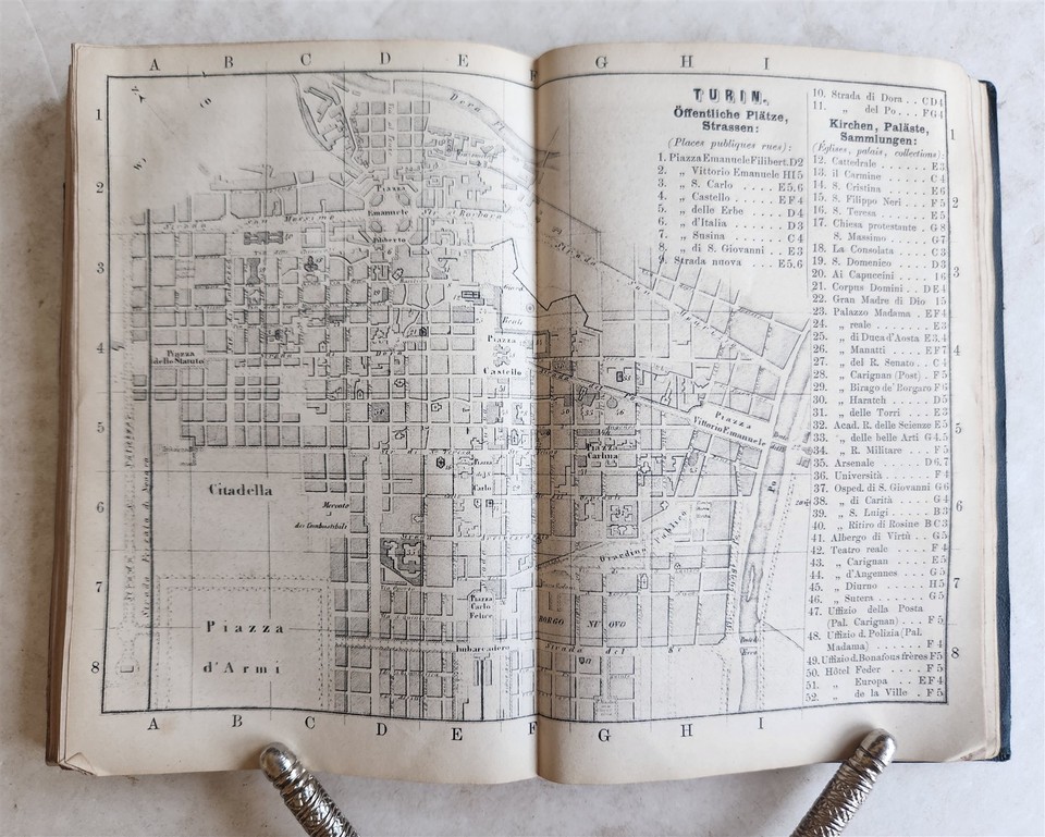 1857 ITALIAN TRAVELLER'S BOOK by Dr.FORSTER in GERMAN antique ...