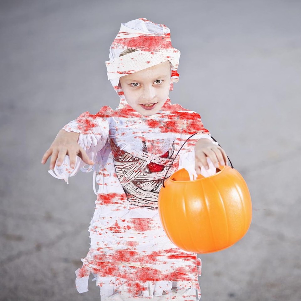 CCINEE 82 ft Halloween Creepy Blood Cloth, Scary Gauze with White and ...