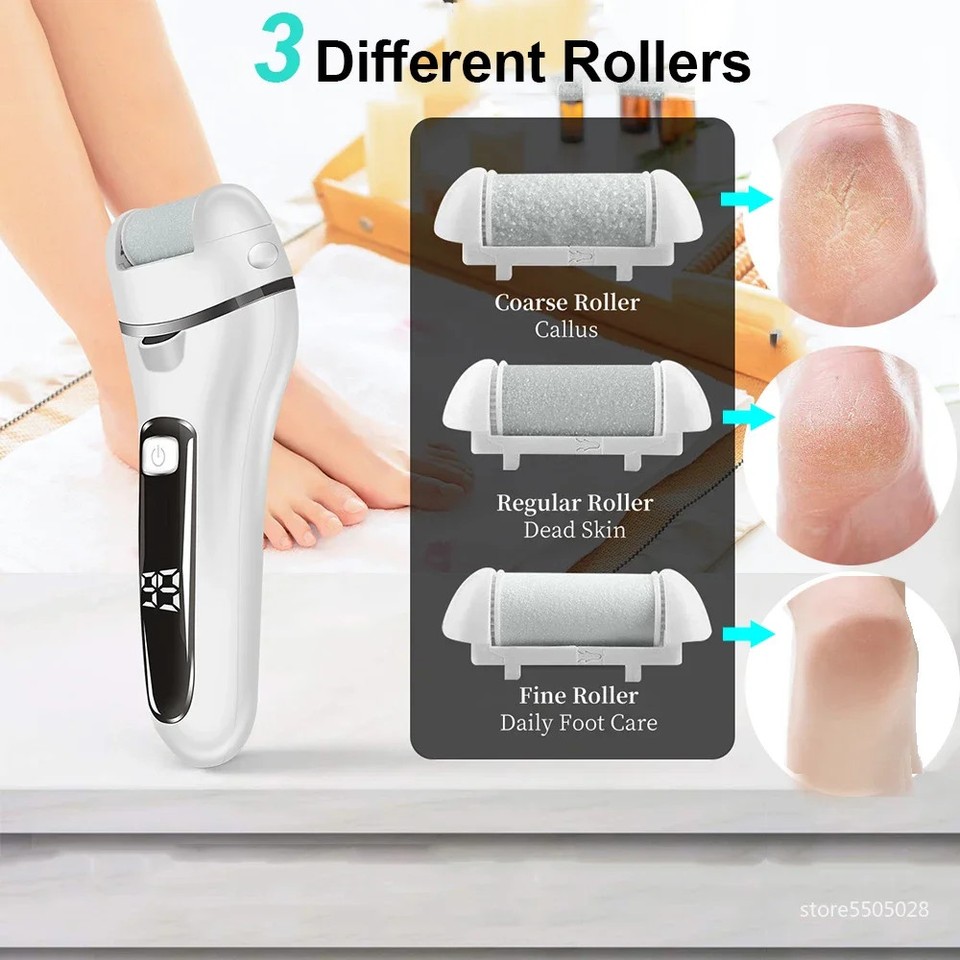 Electric Callus Remover Foot File Pedicure Machine Rechargeable Heel ...