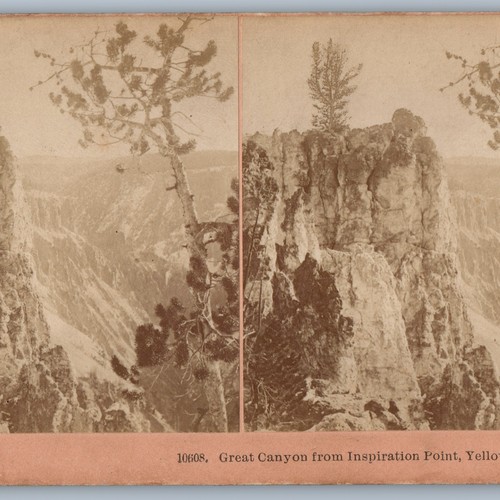 1896 Yellowstone National Park Great Canyon Inspiration Point ...