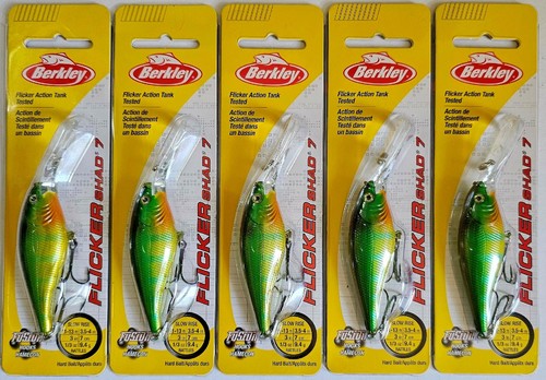 (Lot Of 5) Berkley Flicker Shad Size 7 Depth 11-13' Fusion Hooks 3 ...
