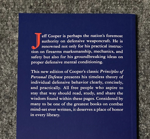 Principles of Personal Defense - Jeff Cooper - New - Mint - Free ...