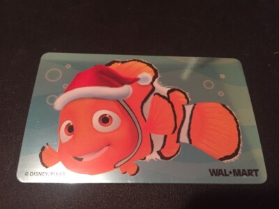 WALMART Disney, Nemo Wearing Santa Hat ( 2005 ) Foil Gift Card ( $0 ...
