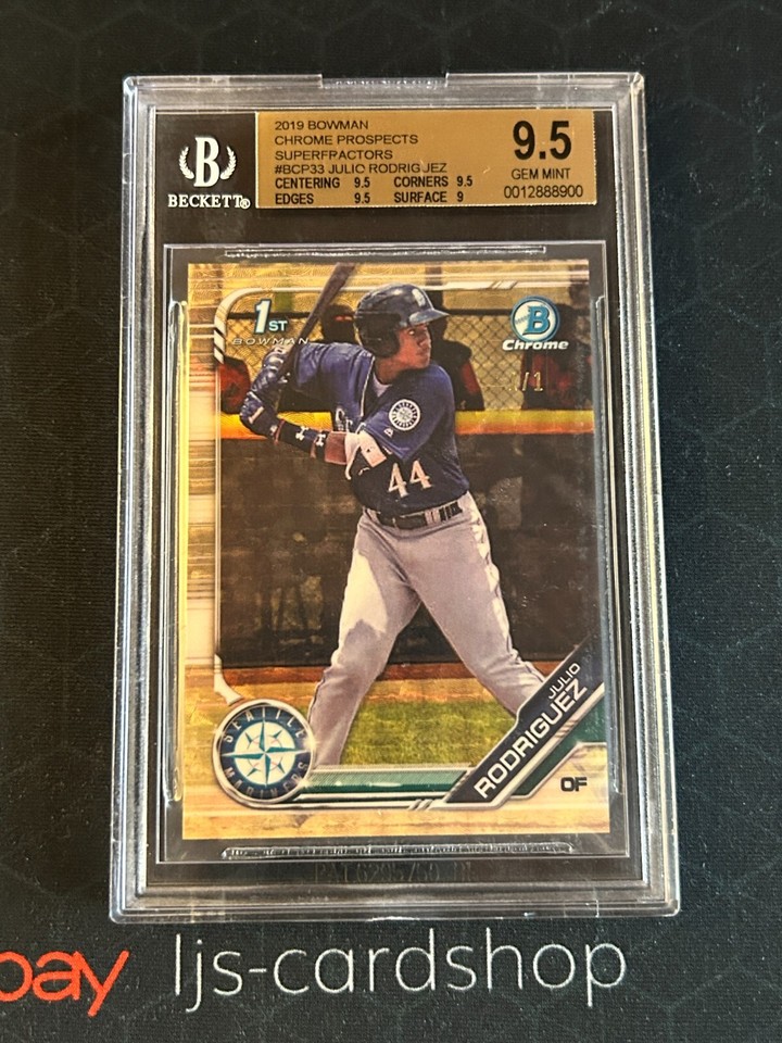 2019 Bowman Chrome Julio Rodriguez BCP-33 1st Bowman 1/1 Superfractor ...