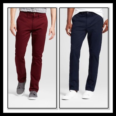GOODFELLOW CHINO Straight Fit STRETCH 3 Colors * Reg & B&T * MULTI ...